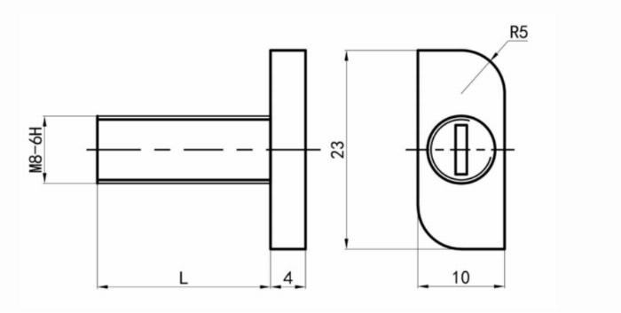 A2 70 Tornillo Cabeza Martillo M8x20 Acero Inoxidable